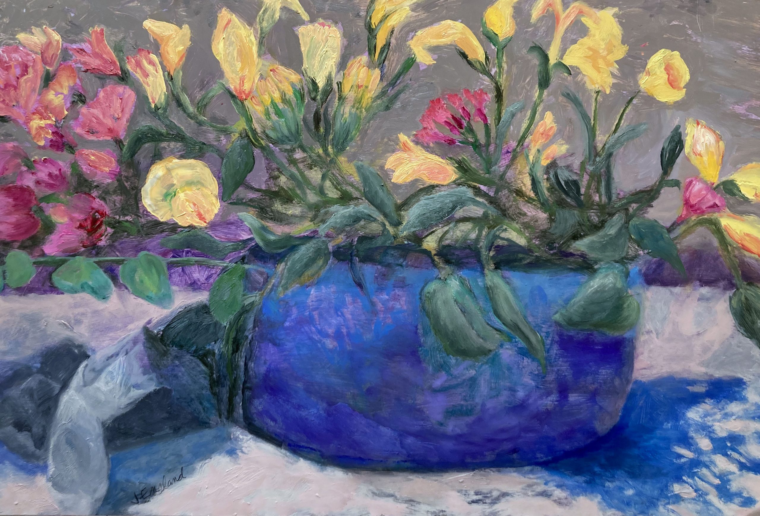 Flowers on the Table – SOLD | Julie England Art
