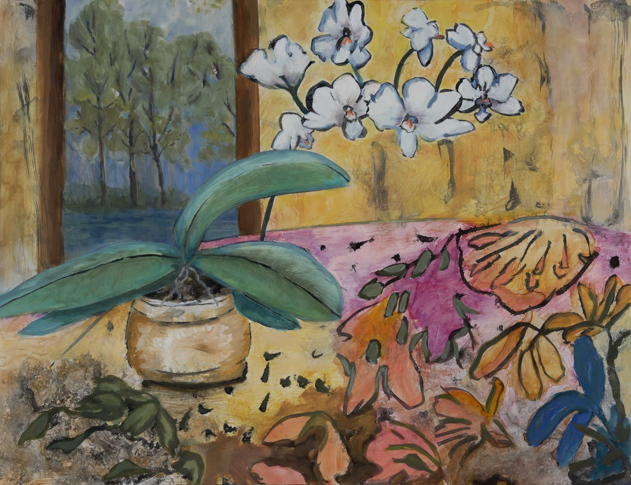 Orchid Still Life – SOLD | Julie England Art